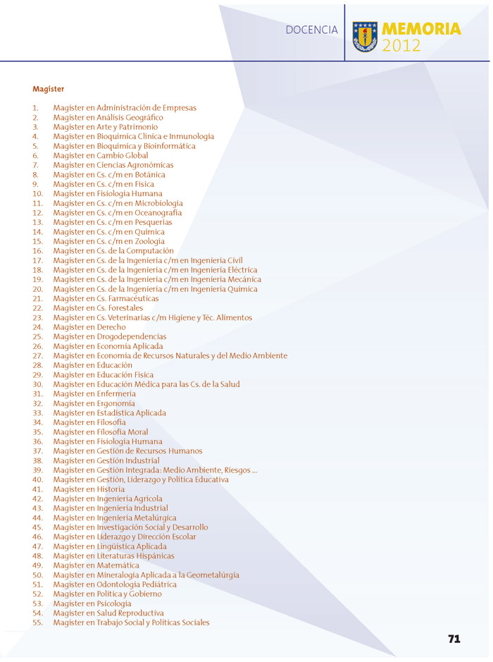Memoria 2012 - Universidad de Concepción
